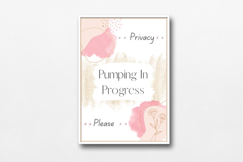 Printable Pumping in Progress Sign | Printable Breastfeeding Sign ...