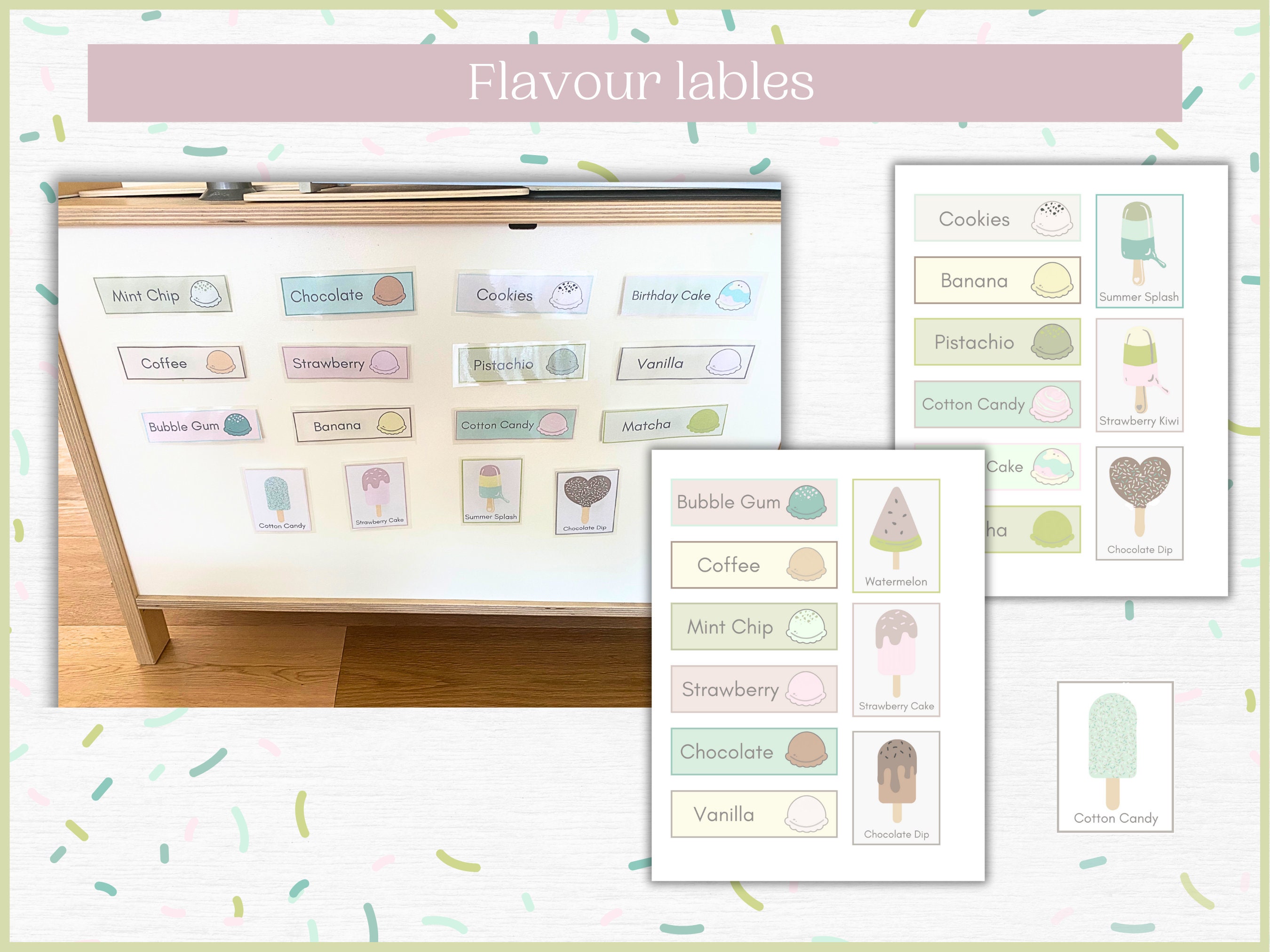 Ice Cream Shop Dramatic Play Printables | Summer Activities | Pretend ...