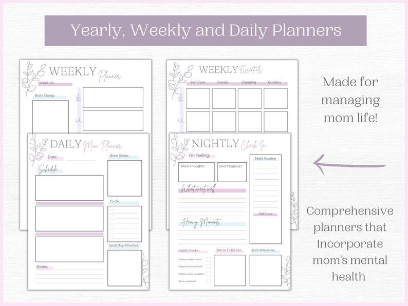 Mom Life Household Planner | ADHD Planner for Home Management ...