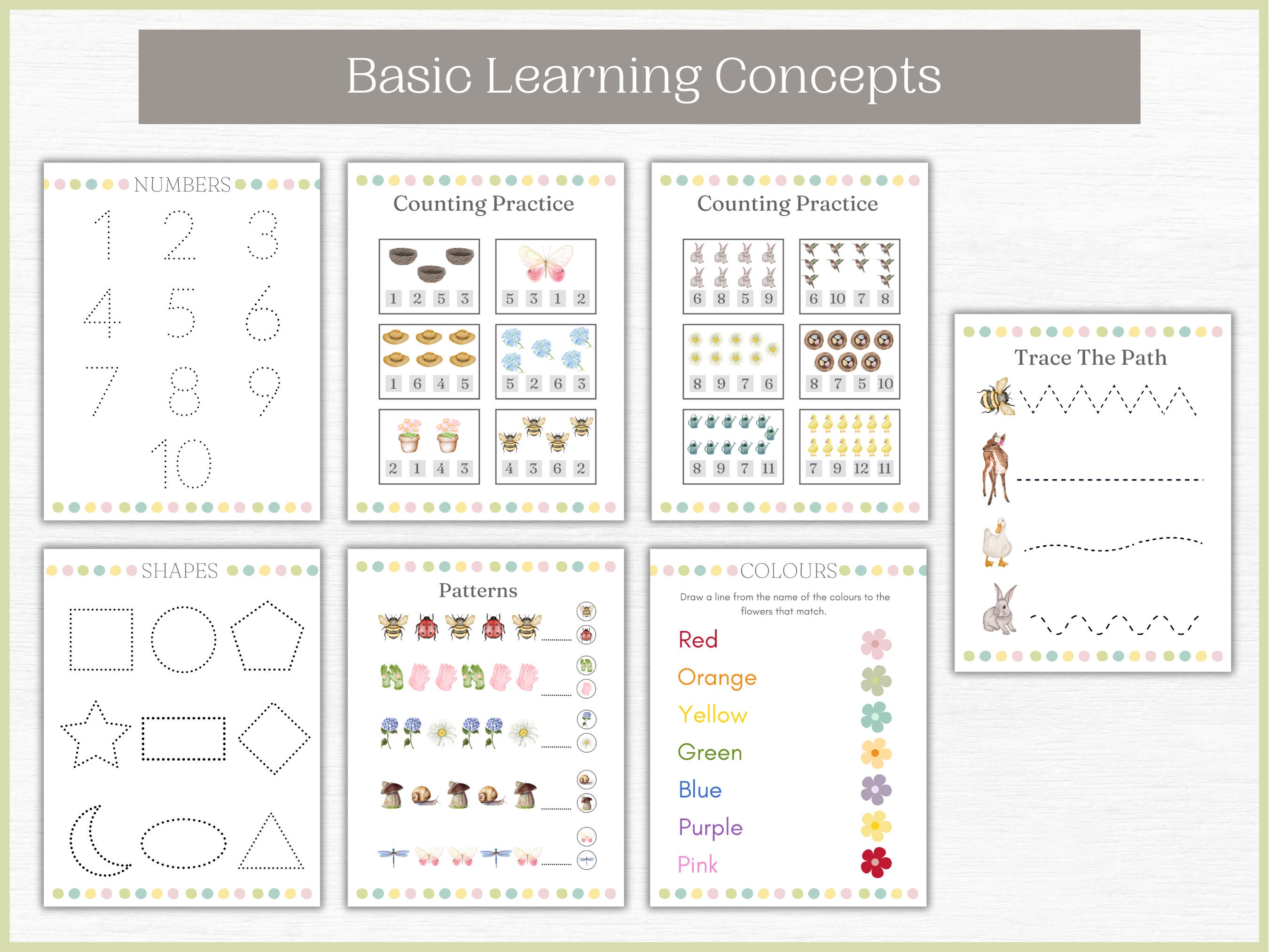 Homeschool Preschool Spring Morning Menu Printable Morning Menu Pages ...