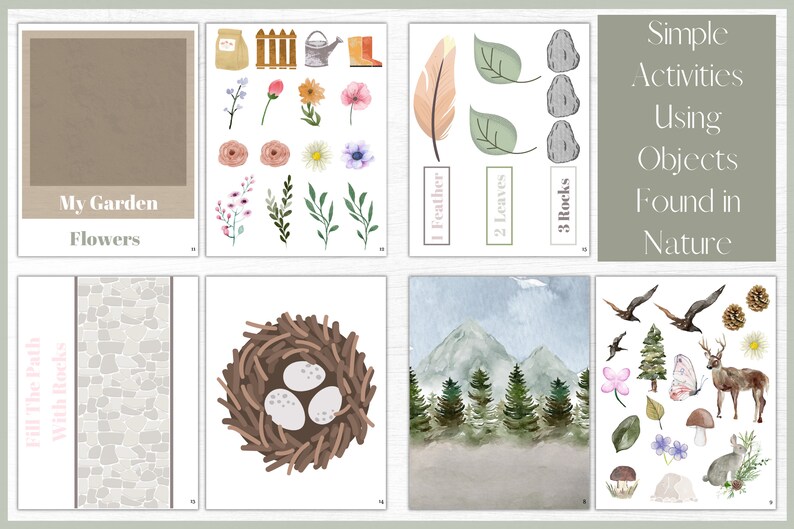 Nature Themed Printable Activities for Kids Eco Friendly - Etsy