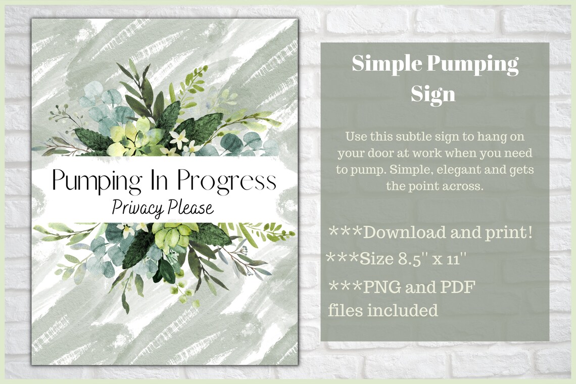 Printable Pumping in Progress Sign | Printable Breastfeeding Sign ...