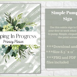 Printable Pumping in Progress Sign | Printable Breastfeeding Sign ...