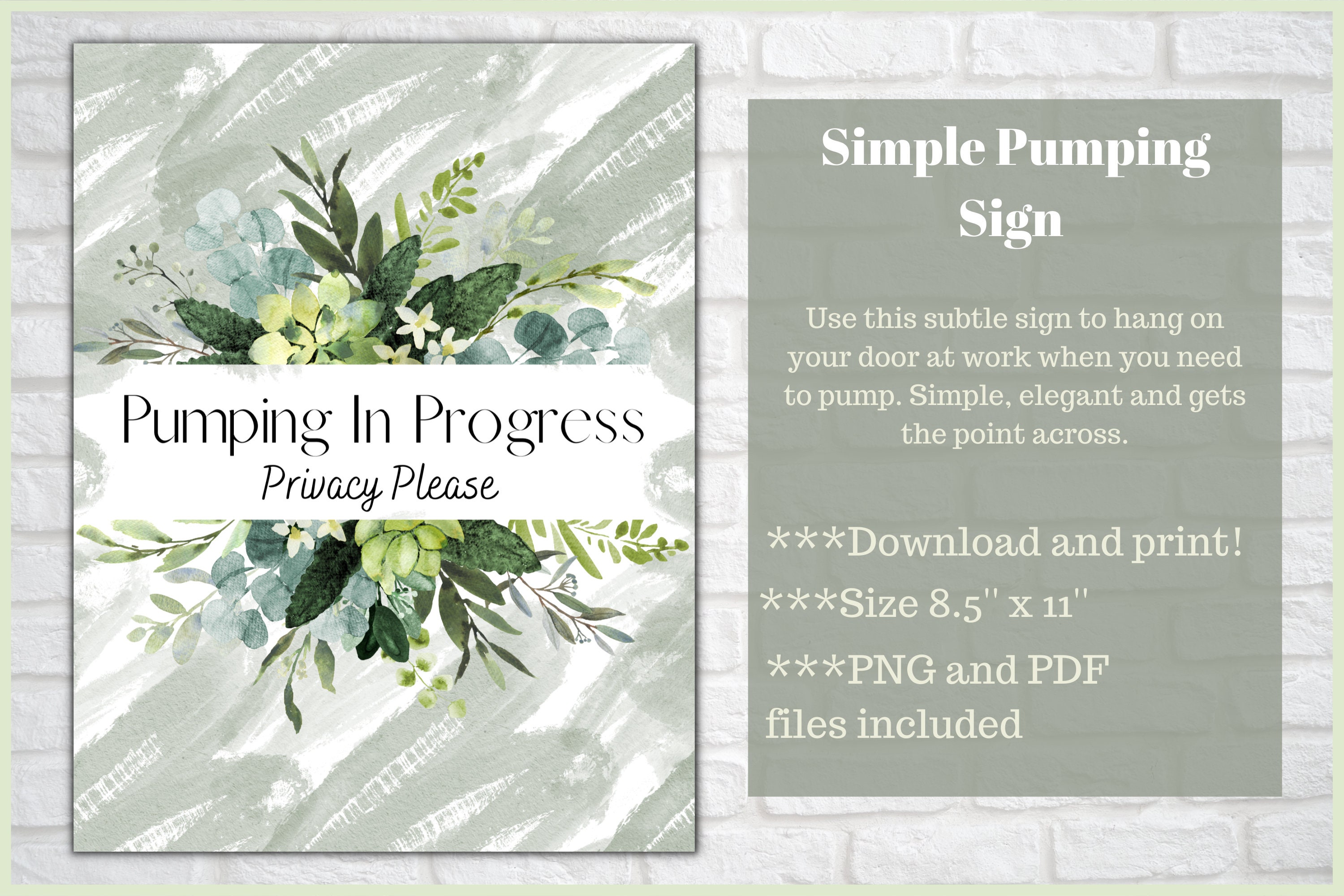 Printable Pumping in Progress Sign | Printable Breastfeeding Sign ...