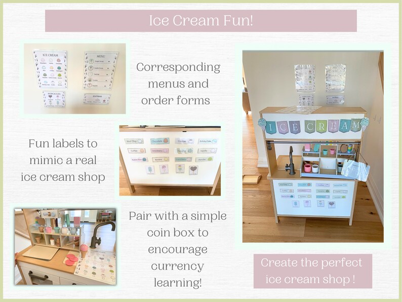 Ice Cream Shop Dramatic Play Printables | Summer Activities | Pretend ...