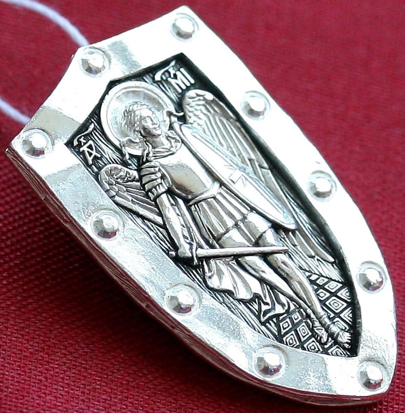 Archangel Michael Patron Warrior Protective Shield. Russian Orthodox ...