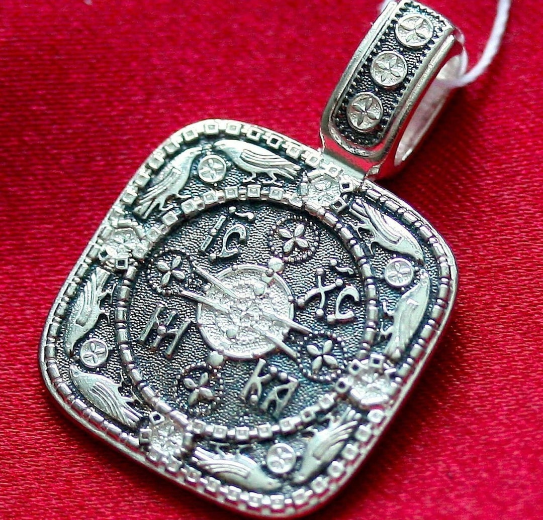 Rare Handmade Christian Greek Byzantine Orthodox Protective Medal St ...