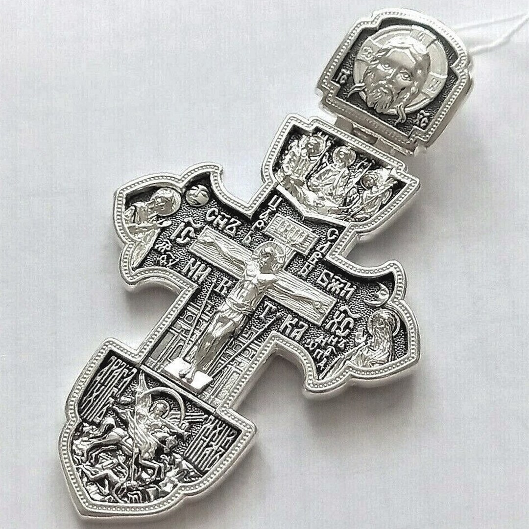 Alexander Nevski St George Warrior Men Orthodox Body Cross Silver 925 ...