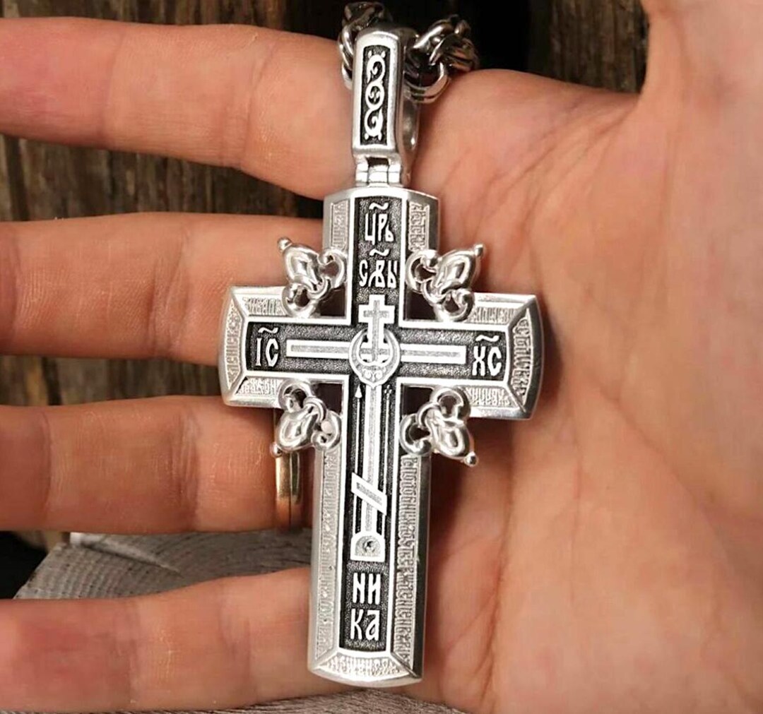 Pectoral Golgotha Crucifix Federov Design Large Christian Orthodox ...
