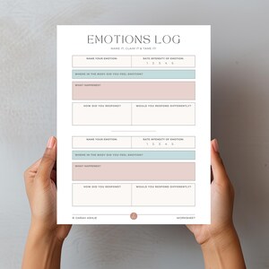 Emotions Log Instant Download Letter-sized Printable Mood Tracker ...