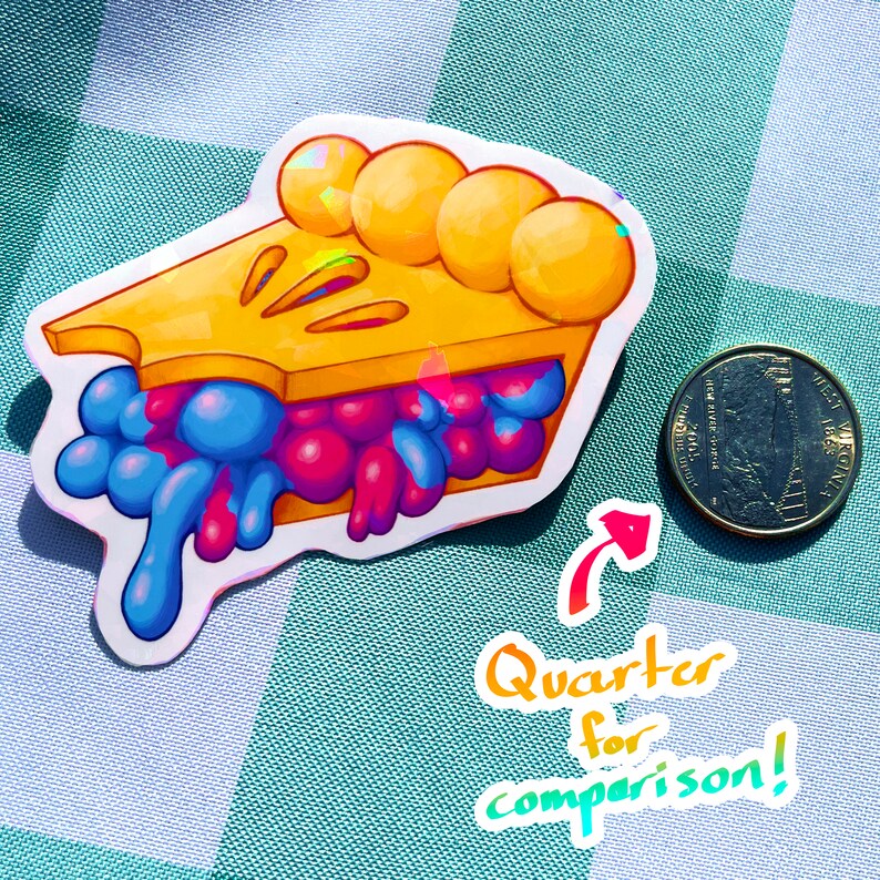 Pansexual Pie Sticker Waterproof, Vinyl Sticker, Die-cut Sticker ...