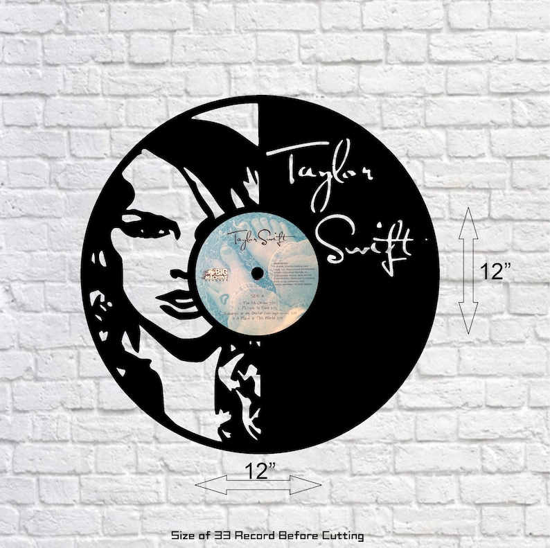 Taylor Swift Laser Cut Vinyl Record Art Record Cutout Etsy