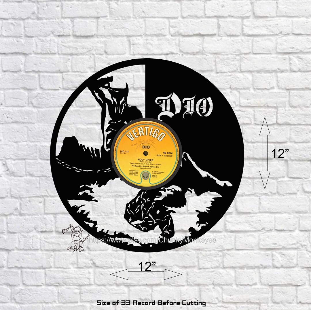 DIO Laser Cut Vinyl Record Art Record Cutout Wall Art - Etsy