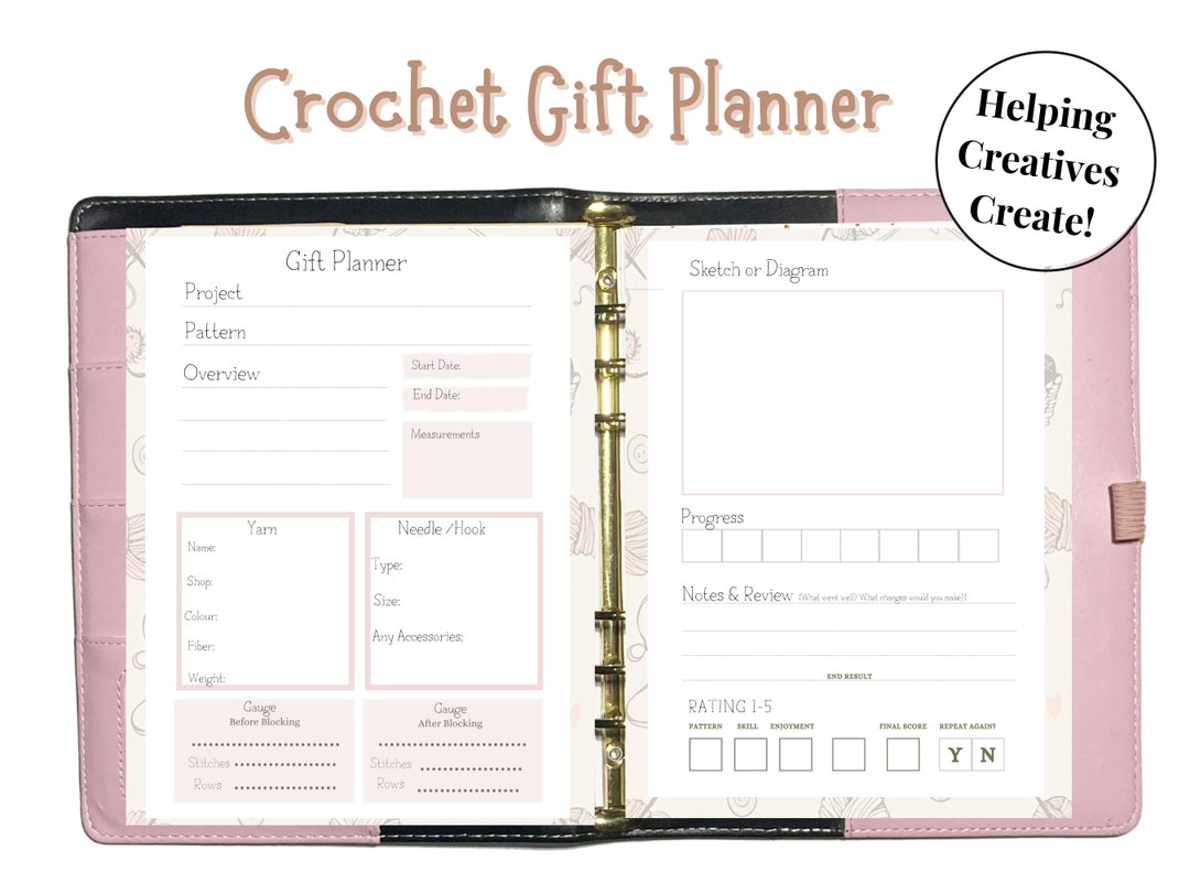 Crochet Project Pages Crochet Planner Printable Crochet Gift Project ...