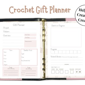 Crochet Project Pages Crochet Planner Printable Crochet Gift Project ...