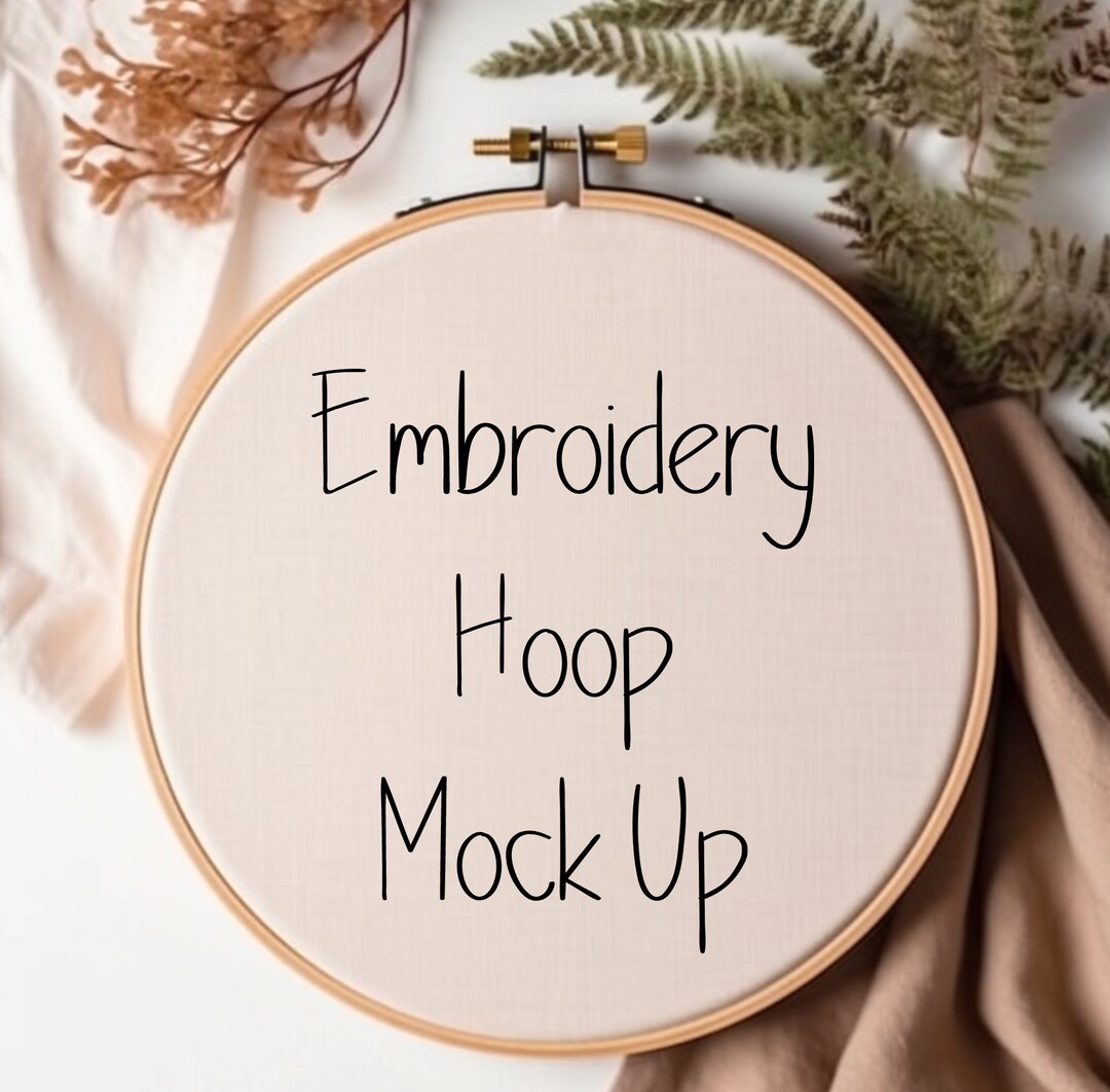Embroidery Hoop Mockup Cross Stitch Mock up Plain Blank Embroidery Hoop ...