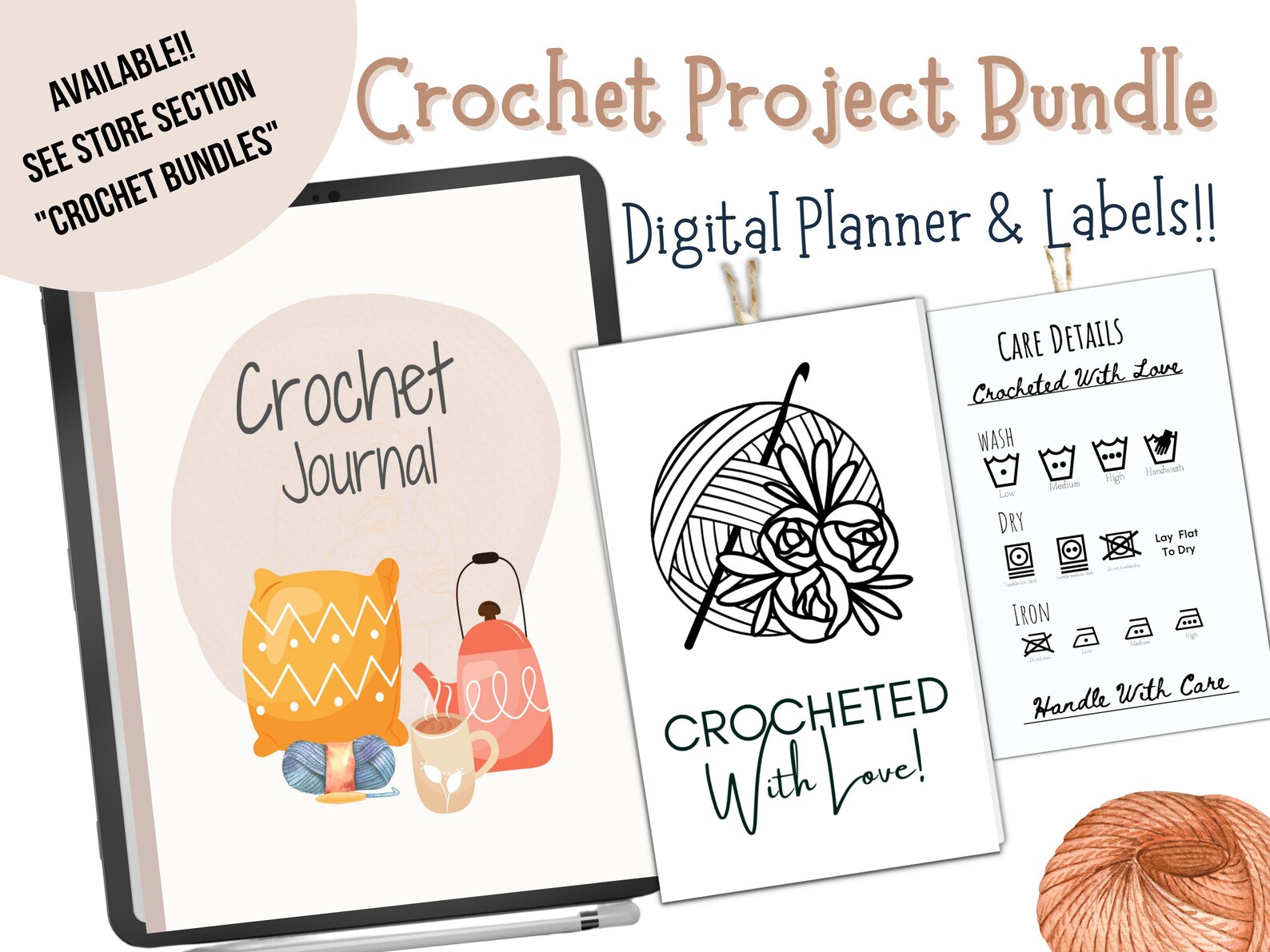 Crochet Project Pages Crochet Planner Printable Crochet | Etsy