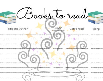 Tbr List Template - Etsy