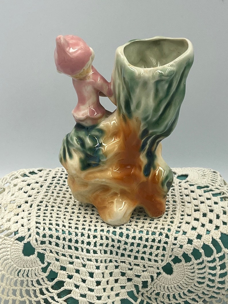 Vintage Japan Pixie Elf Bud Vase MCM Pink Outfit Pixie - Etsy