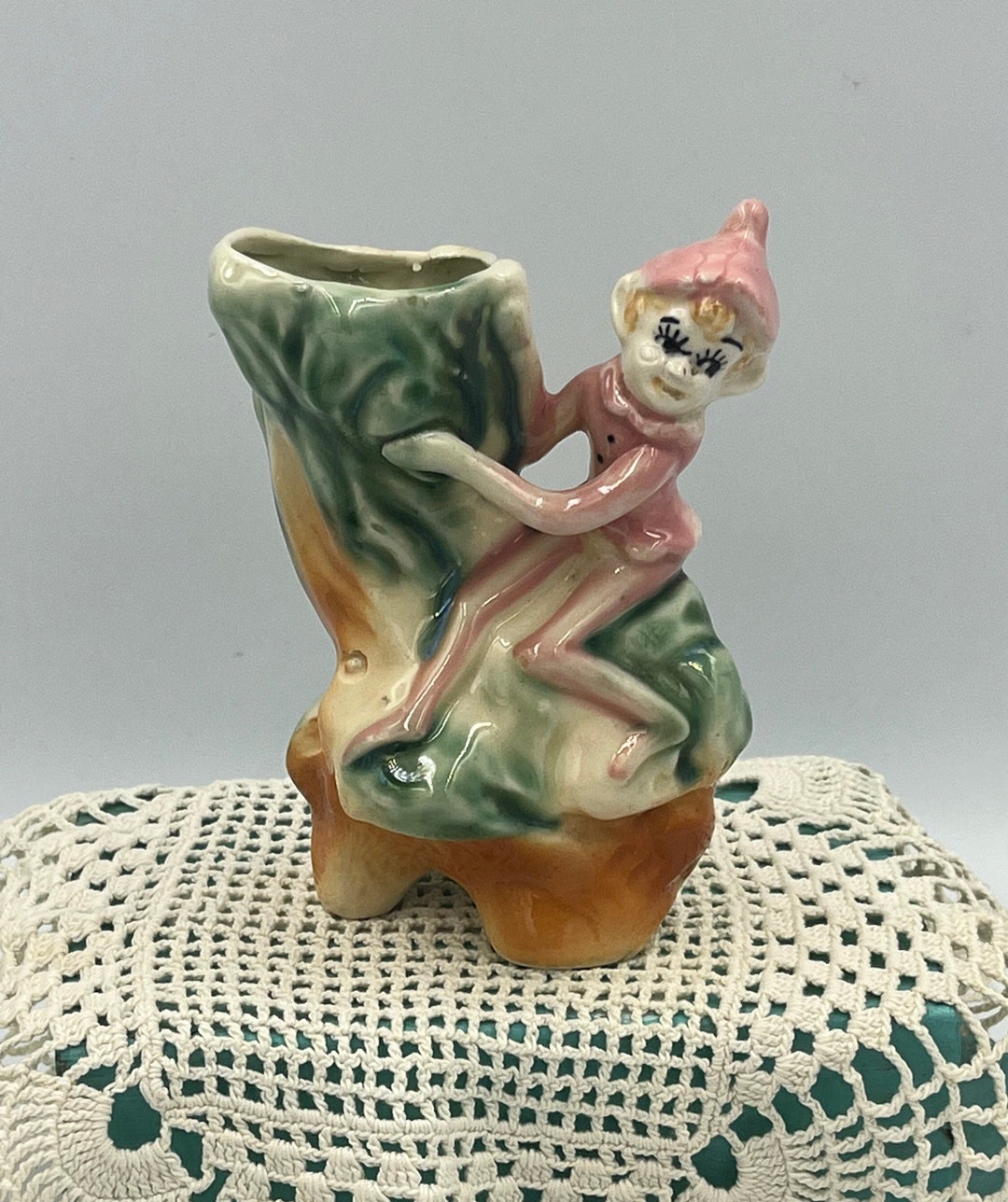 Vintage Japan Pixie Elf Bud Vase, MCM, Pink Outfit Pixie - Etsy