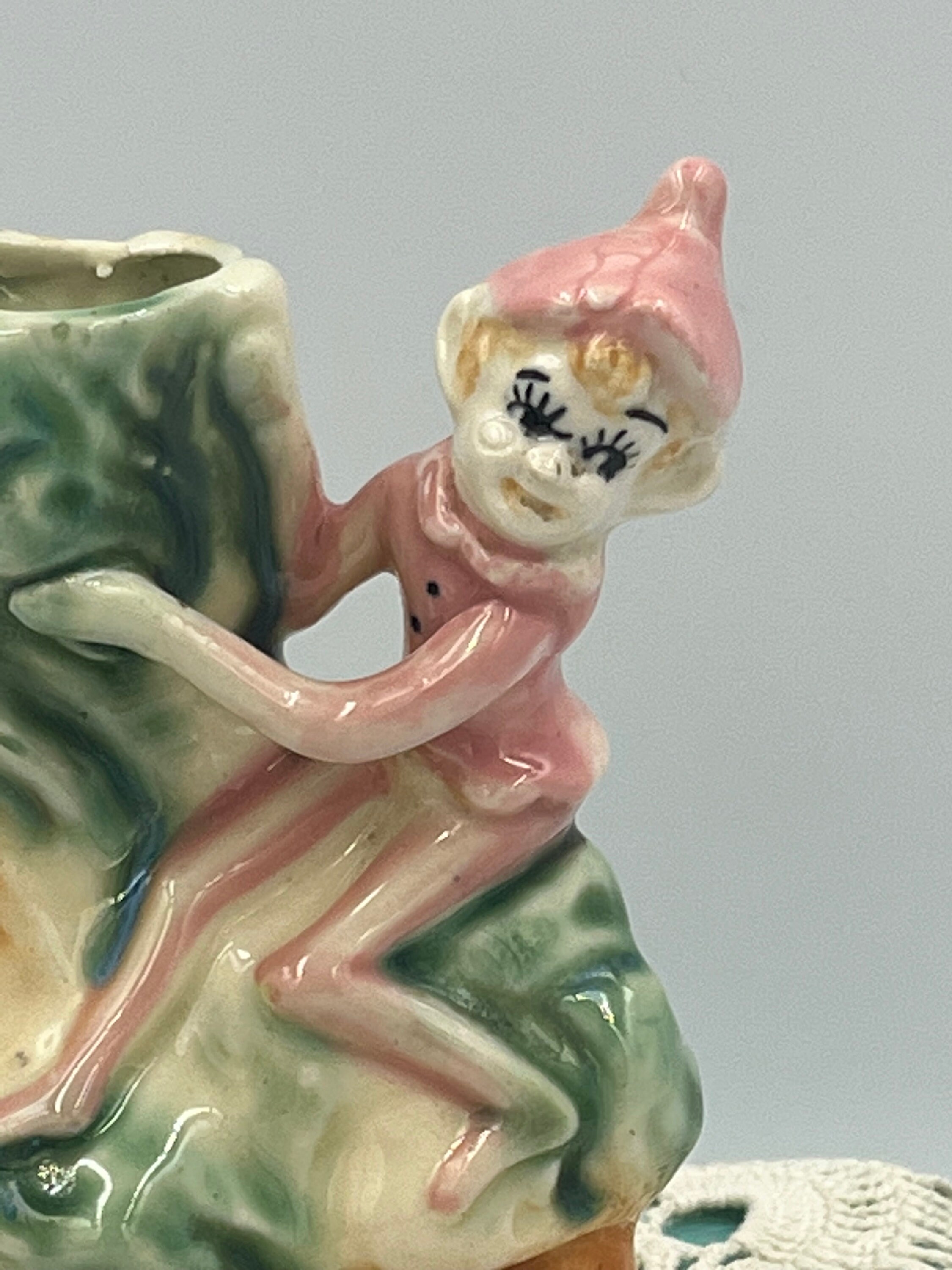Vintage Japan Pixie Elf Bud Vase MCM Pink Outfit Pixie - Etsy