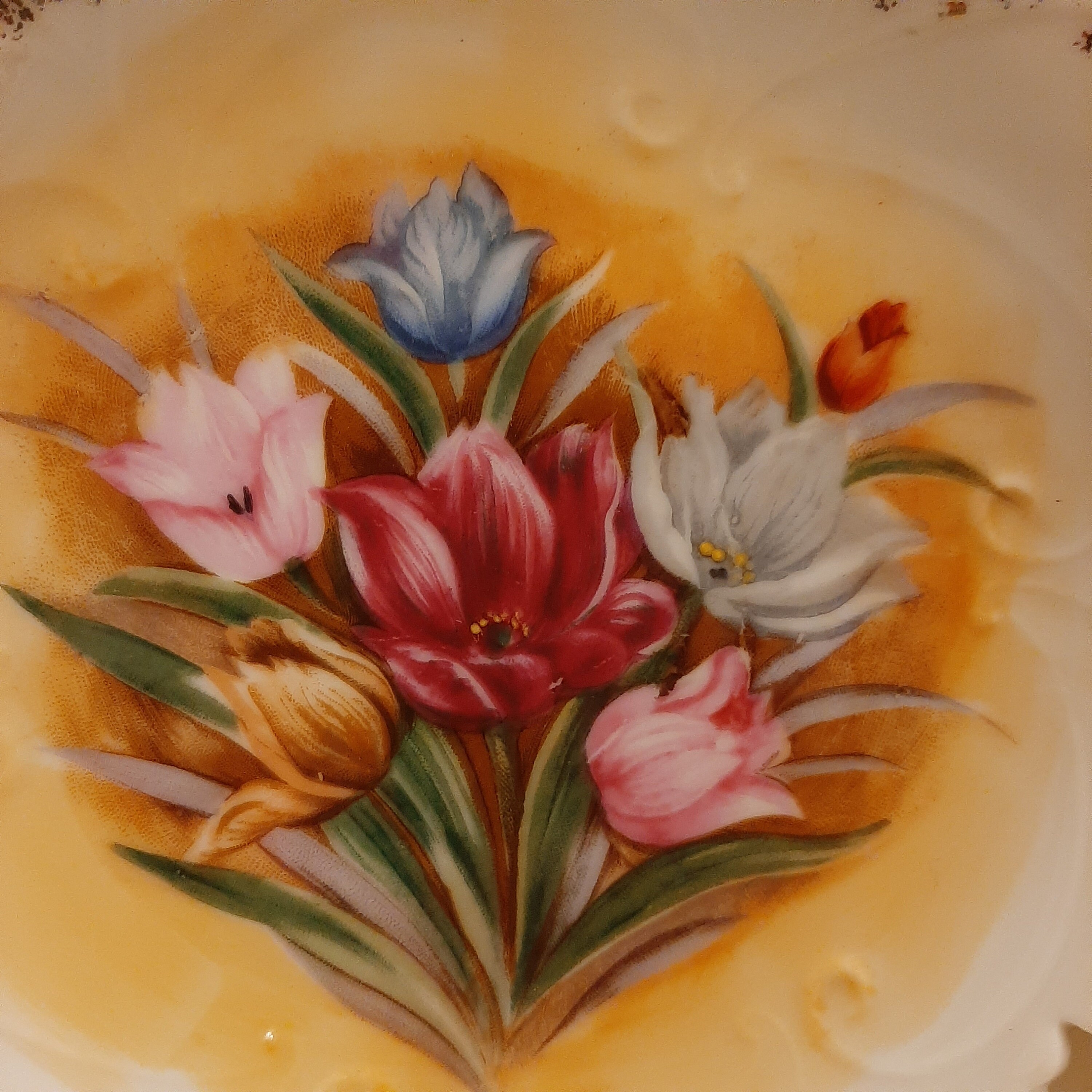 Vintage Ucagco Ceramic Bowl/hanging Plate With Painted - Etsy