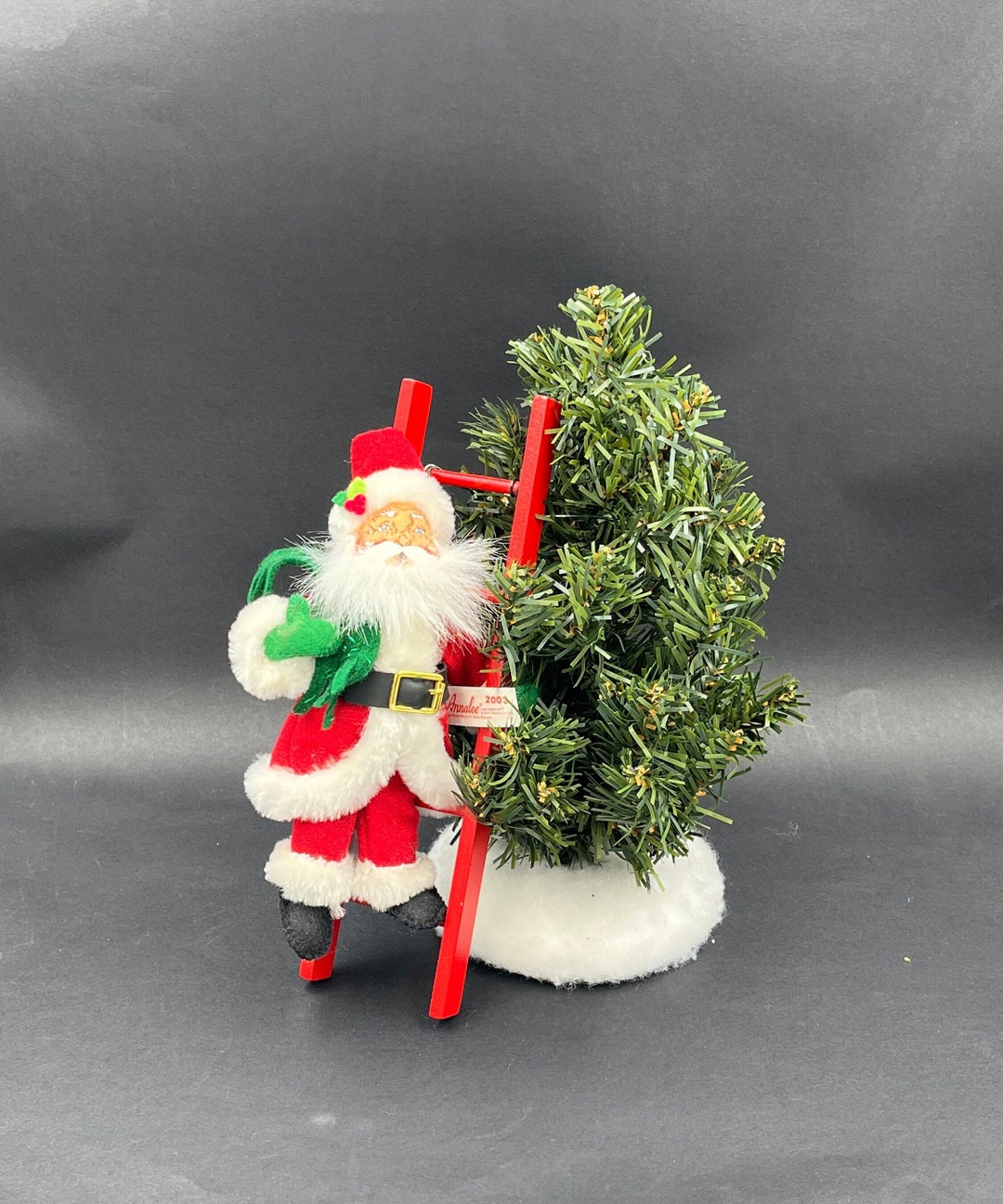 Vintage Annalee Christmas Tree With Santa Claus on Ladder, 2003 ...