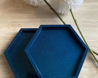 Blue Coaster Set | Etsy