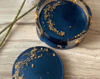 Blue Coaster Set | Etsy