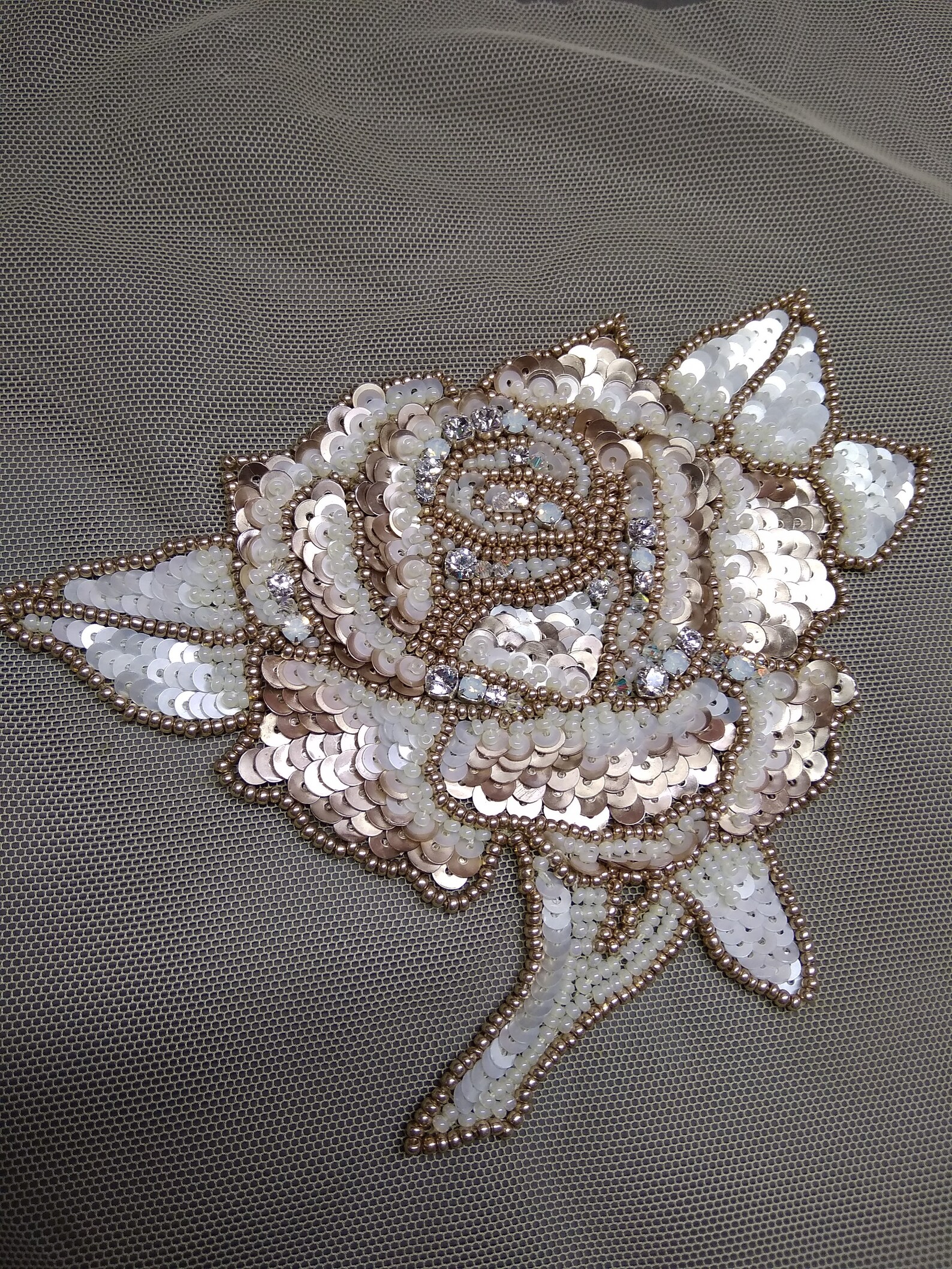 Rose Rose Patch Rose With Sequins Rose With Crystals Hand - Etsy UK