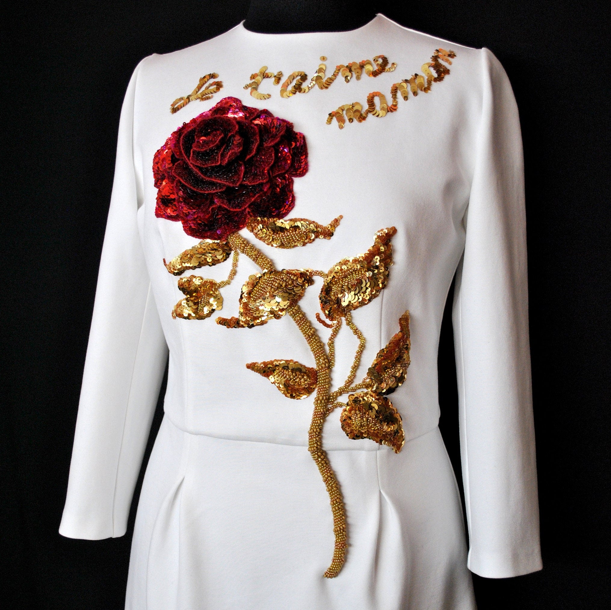 Custom Beaded Dress, Custom Wedding Embroidery, Custom Beaded Clothes ...