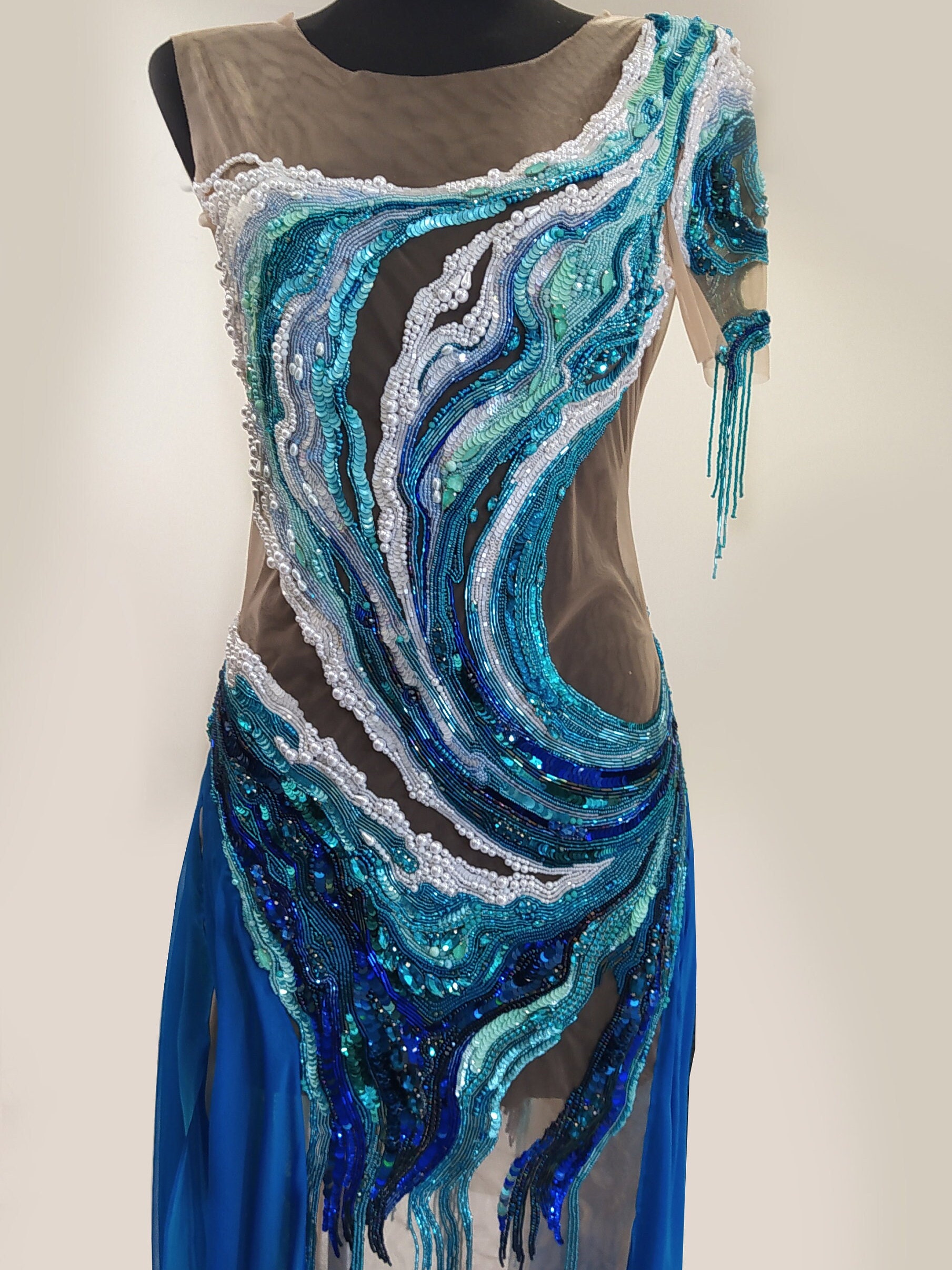 Custom Beaded Dress, Custom Wedding Embroidery, Custom Beaded Clothes ...