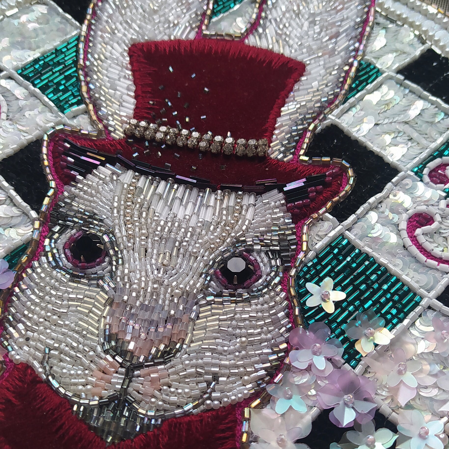 White Rabbit Patch, Alice in Wonderland Decor, Embroidered Interior ...