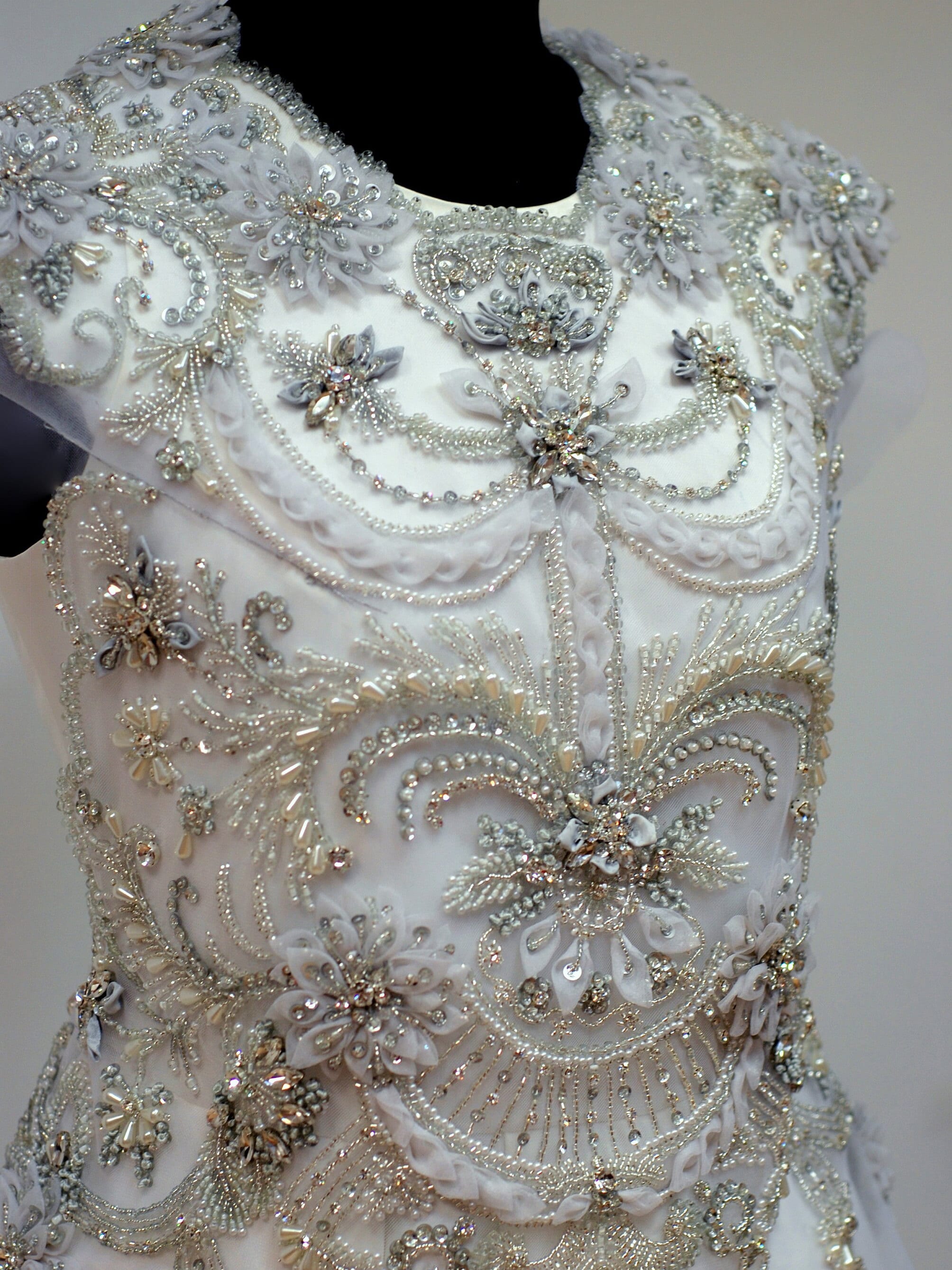 Custom Beaded Dress, Custom Wedding Embroidery, Custom Beaded Clothes ...