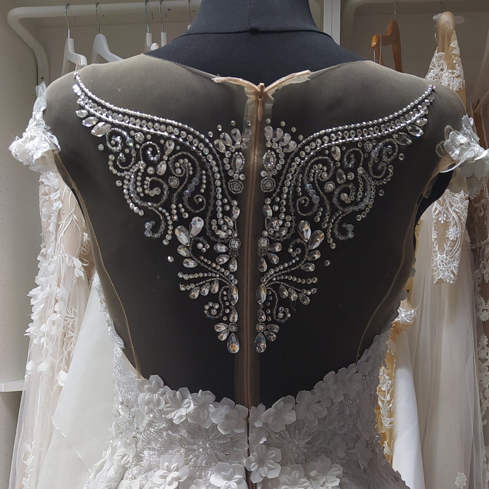 Custom Beaded Dress, Custom Wedding Embroidery, Custom Beaded Clothes ...
