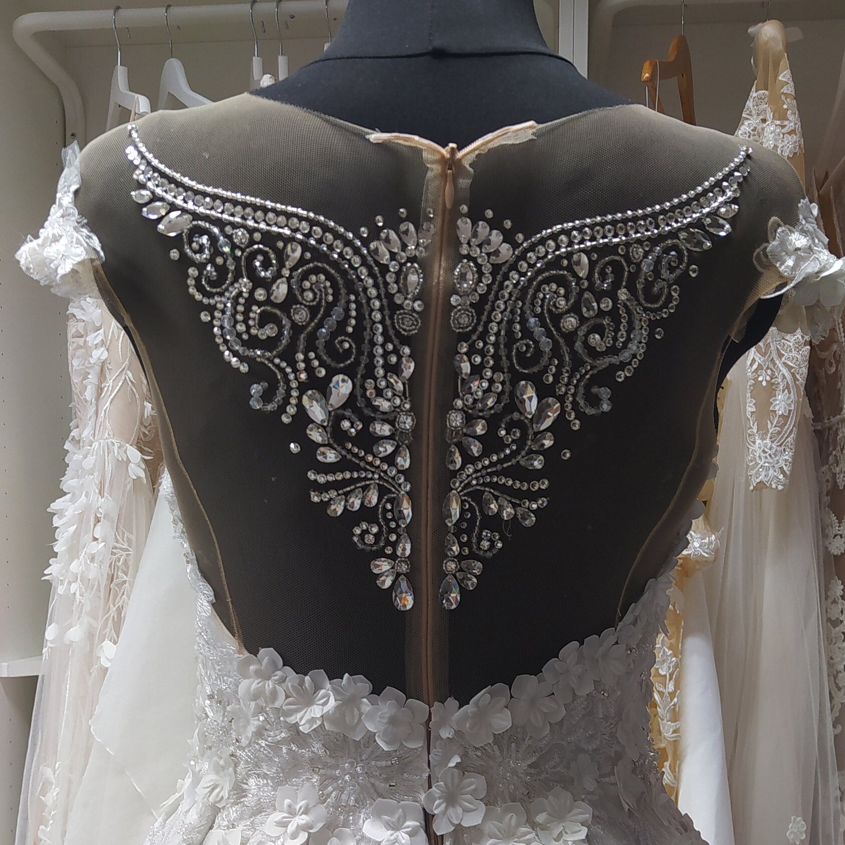 Custom Beaded Dress, Custom Wedding Embroidery, Custom Beaded Clothes ...