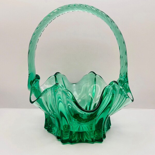 Fenton Glass Basket - Etsy