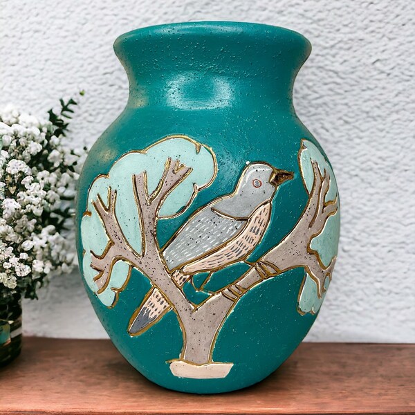 Turquoise Vase - Etsy