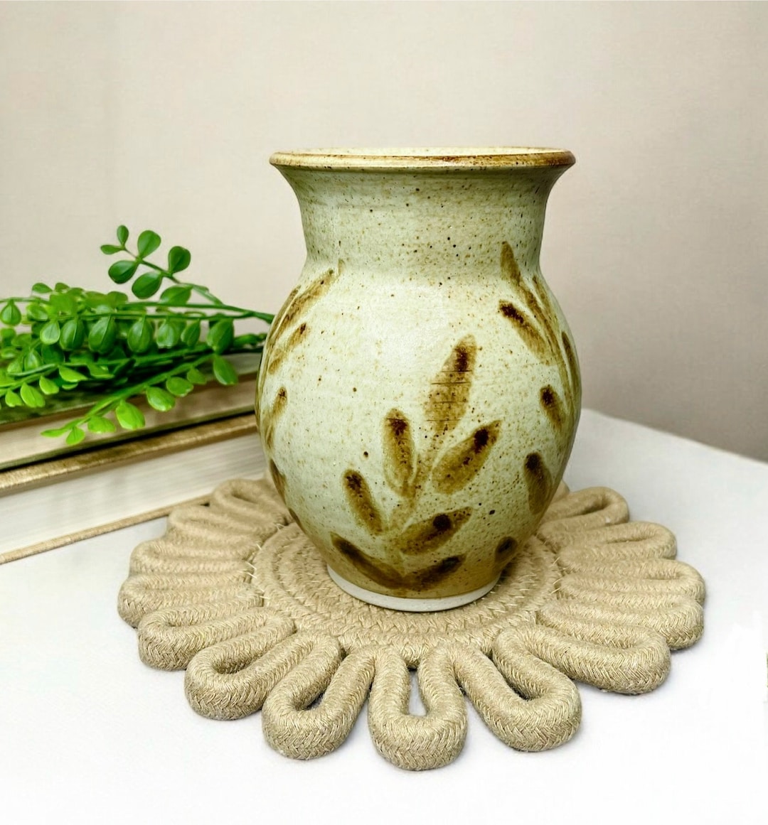 Vintage Handmade North Cape Breton Pottery Nova Scotia Vase, in Neutral ...