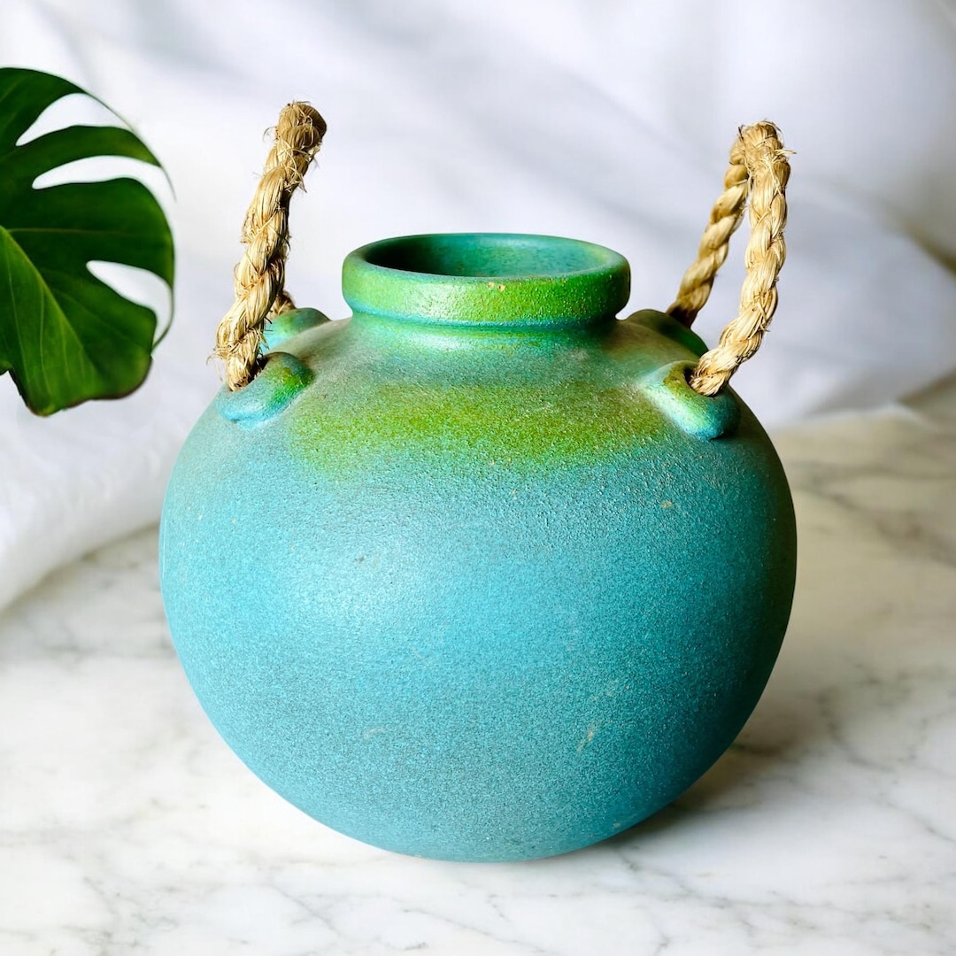 Rare HTF Vintage Handmade Dominican Republic Terracotta Pottery Vase ...