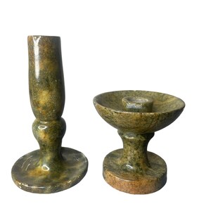 Vintage Art Nouveau Style Granite Colored Marble Stone Small/mini Pair ...