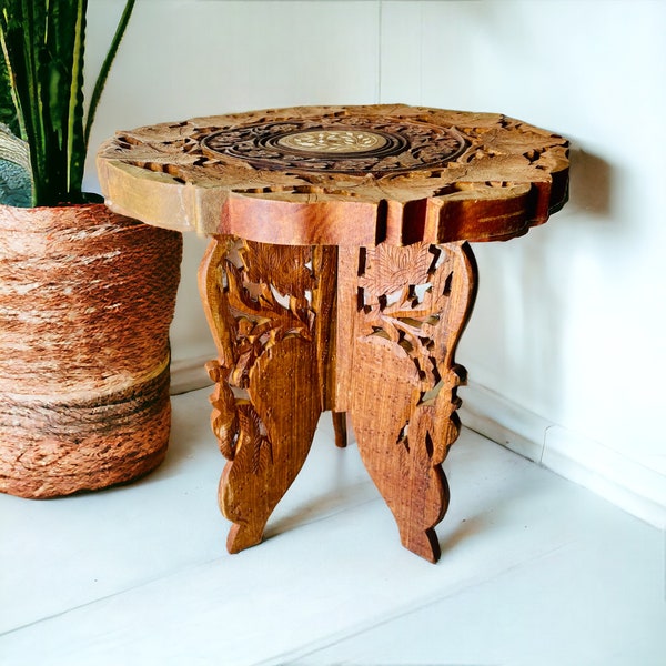 Carved Wood Stool - Etsy