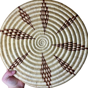 Vintage Bohemian Pair of African Hand Woven Rwanda Sisal Fiber Coil ...