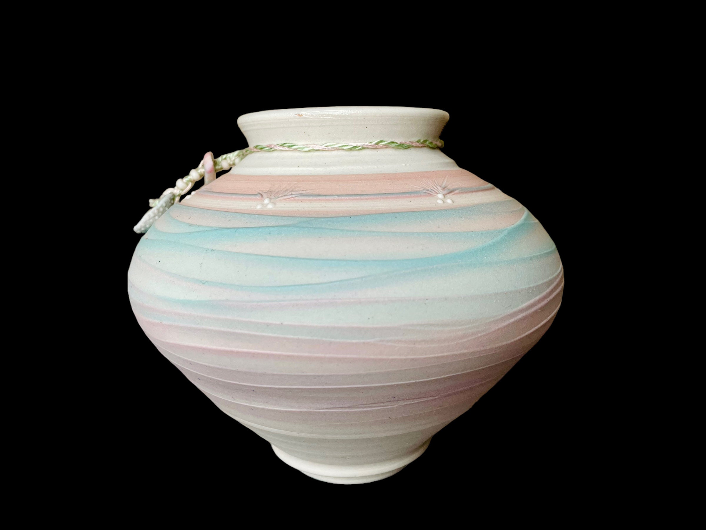 Gorgeous Vintage Debra Swauger Pottery Signed Vase With Pastel ...