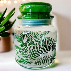 Vintage Boho Glass Jar With Bubble Dome Lid/apothecary Jar With ...