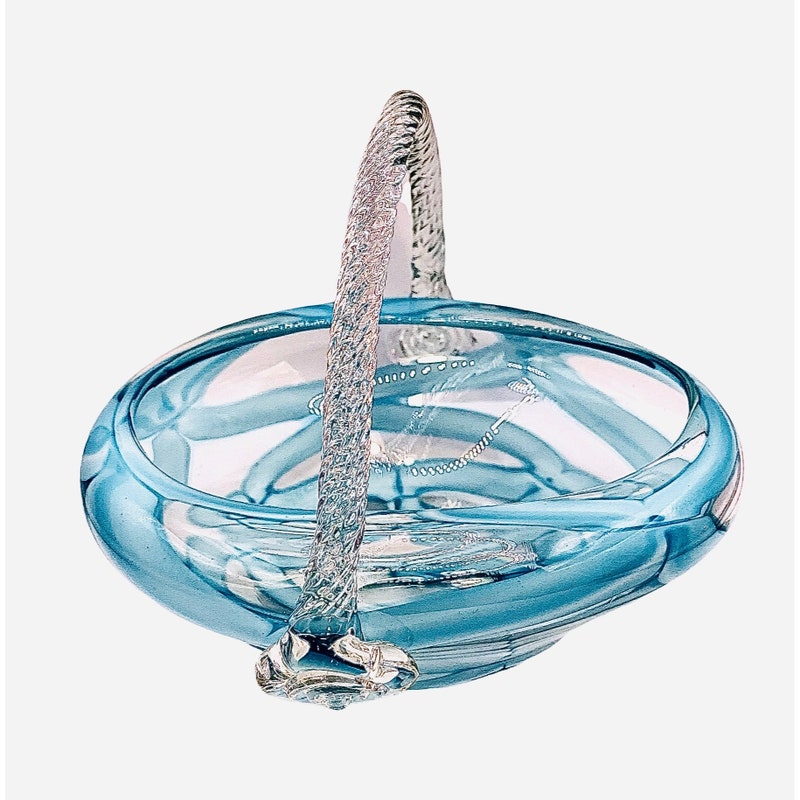 Art Glass Basket - Etsy