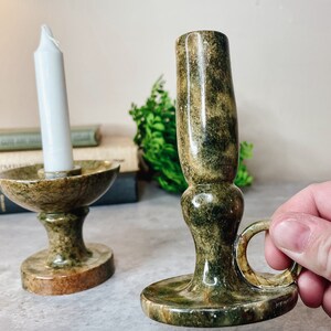 Vintage Art Nouveau Style Granite Colored Marble Stone Small/mini Pair ...