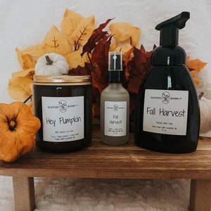 Fall Harvest Bundle / Fall Candle / Fall Room Spray / Thankful Candle ...
