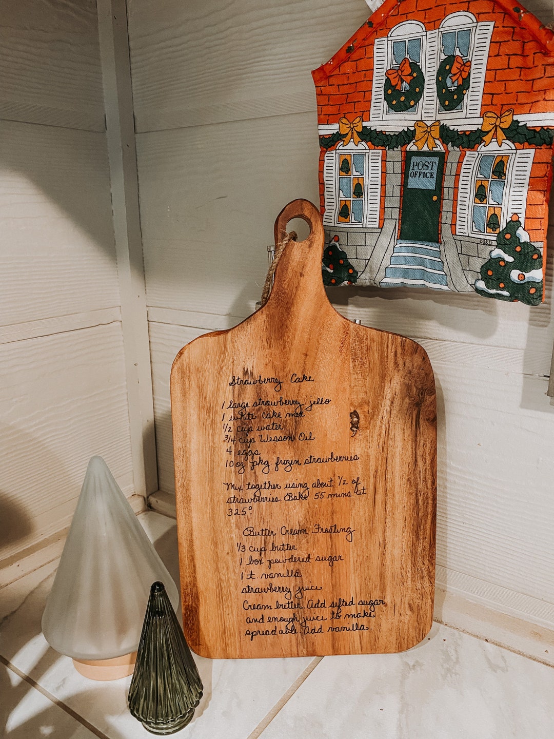 Recipe Cutting Board / Handwritten Recipe Board / Handwriting Serving ...