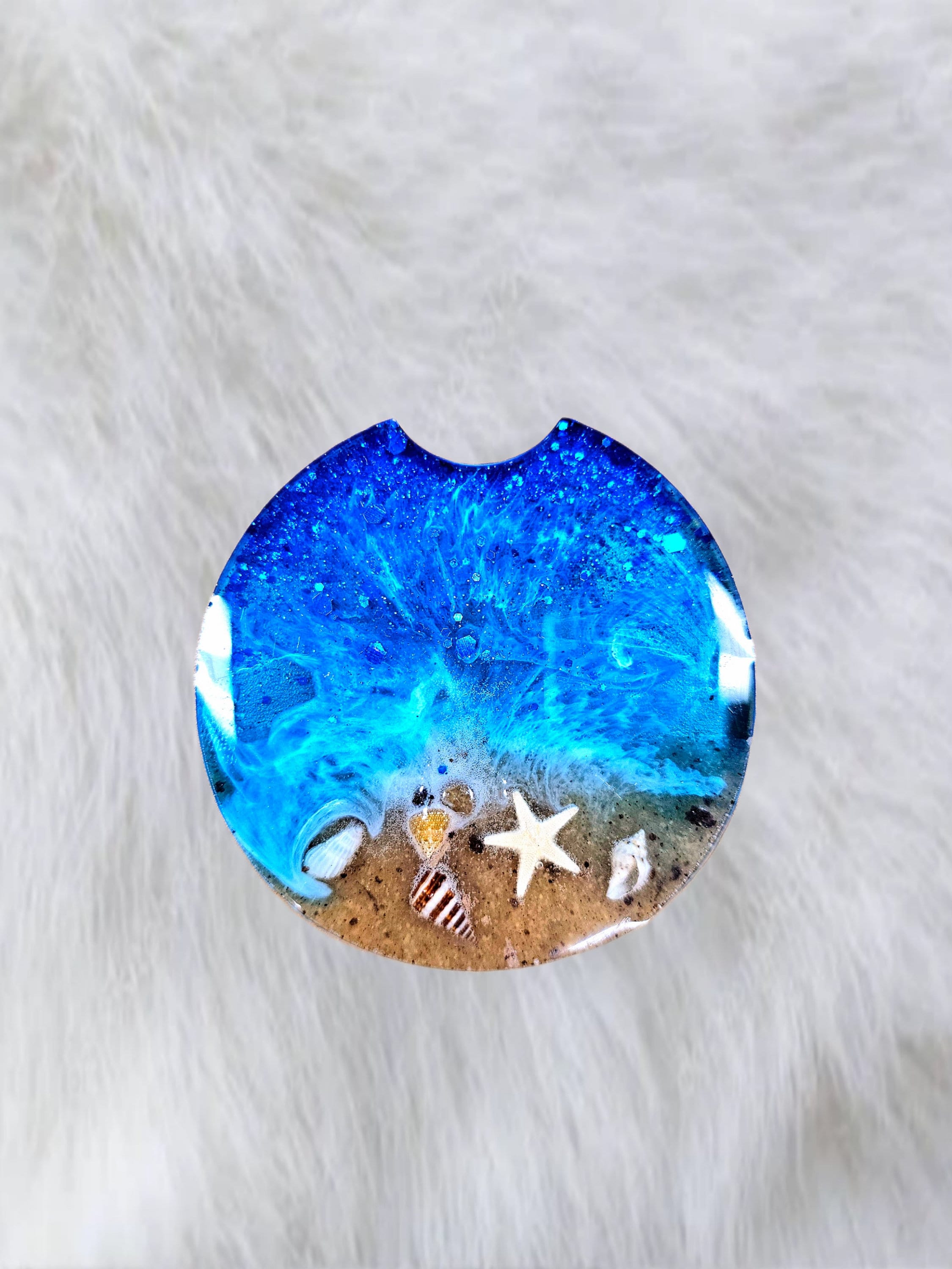 Beach Themed Coasters, Beach Car Accessories, Set of 2 Ocean Car ...